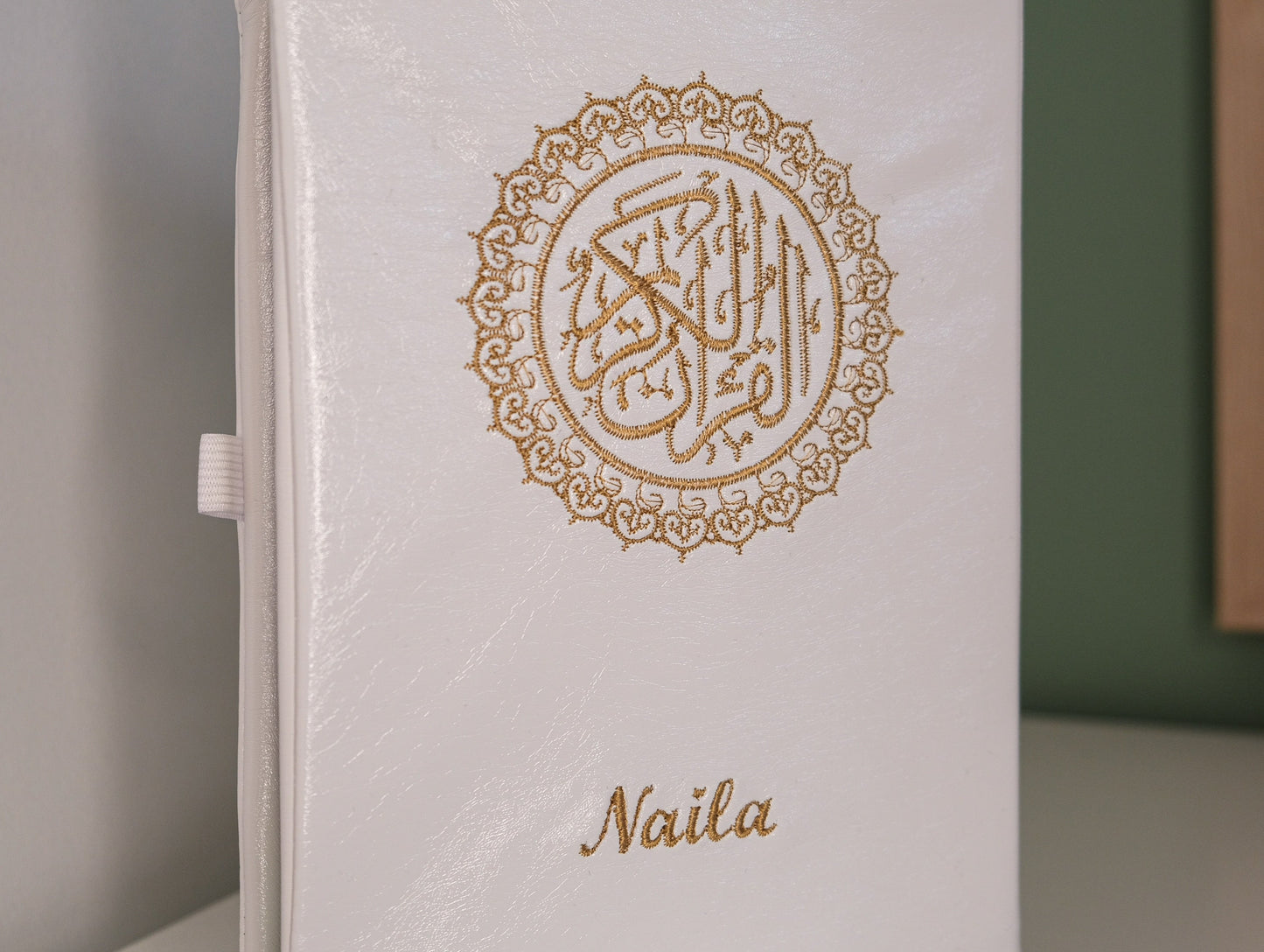 White Leather Quran Cover – Tarha Collection